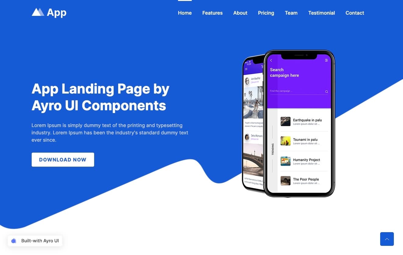 Free Bootstrap Snippets, UI Components, and Library | Ayro UI